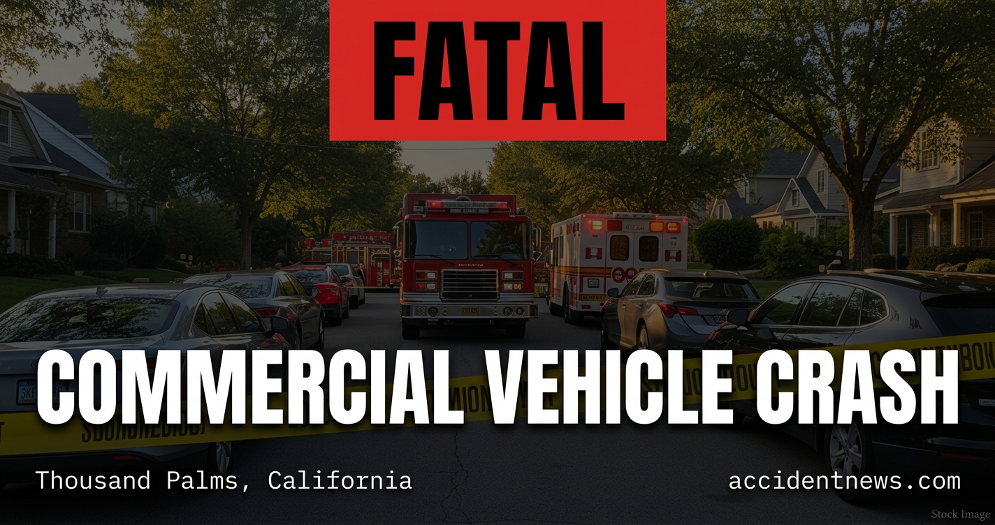 Thousand Palms Big Rig Crash: Man Killed on I-10